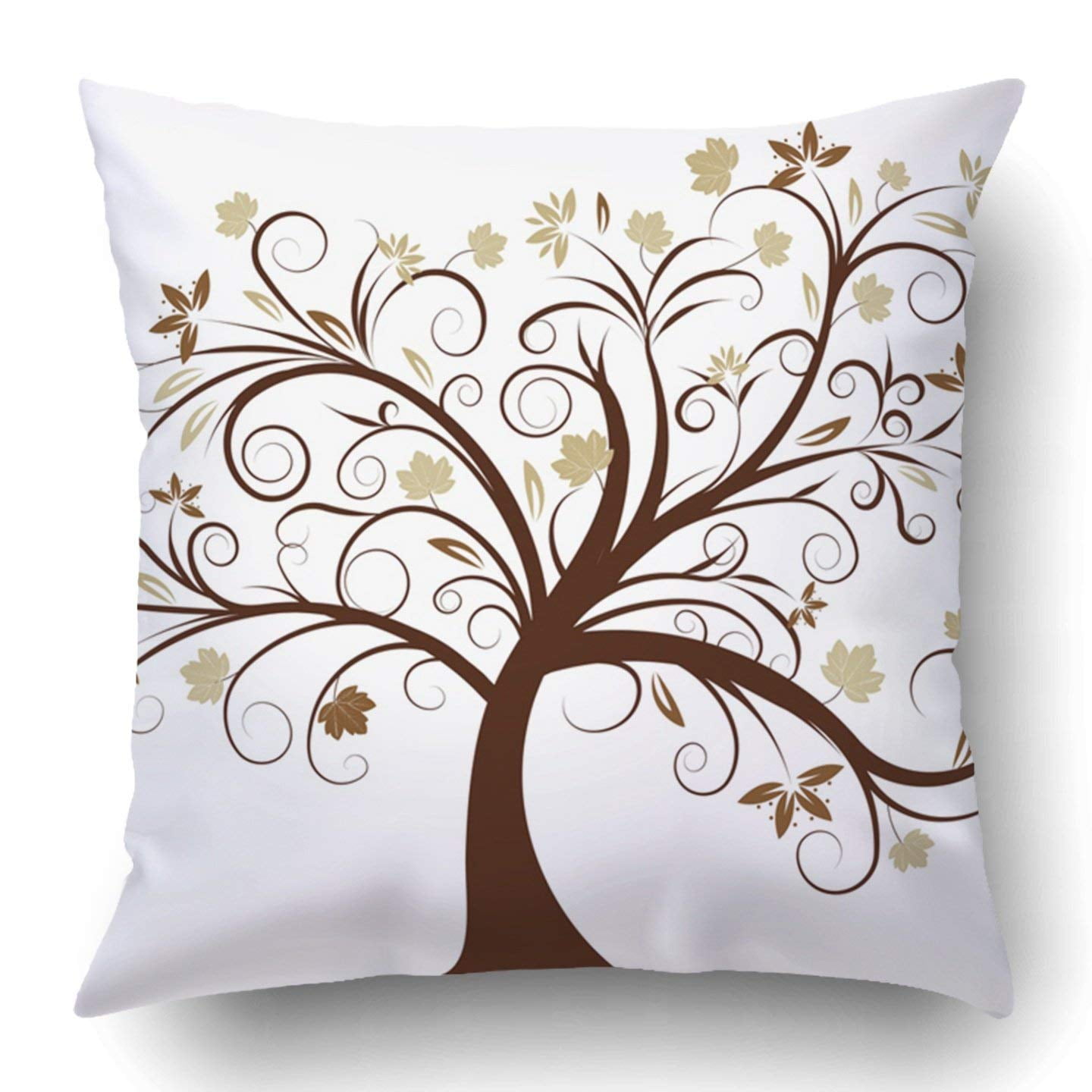 ARTJIA Fancy Beautiful Autumn Tree Design Swirl Fall Retro Scroll ...