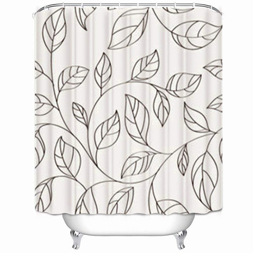 ARTJIA Leaves Twigs Tree Textures Leaf Nature Garden Pattern Shower ...