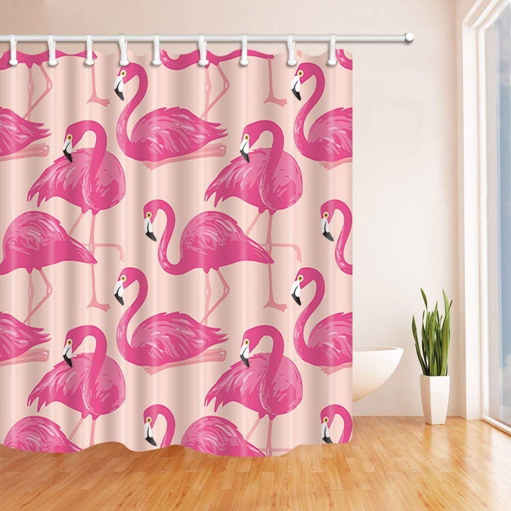 Artjia Tropical Bird Decor Pink Flamingo Romantic Design Art Print