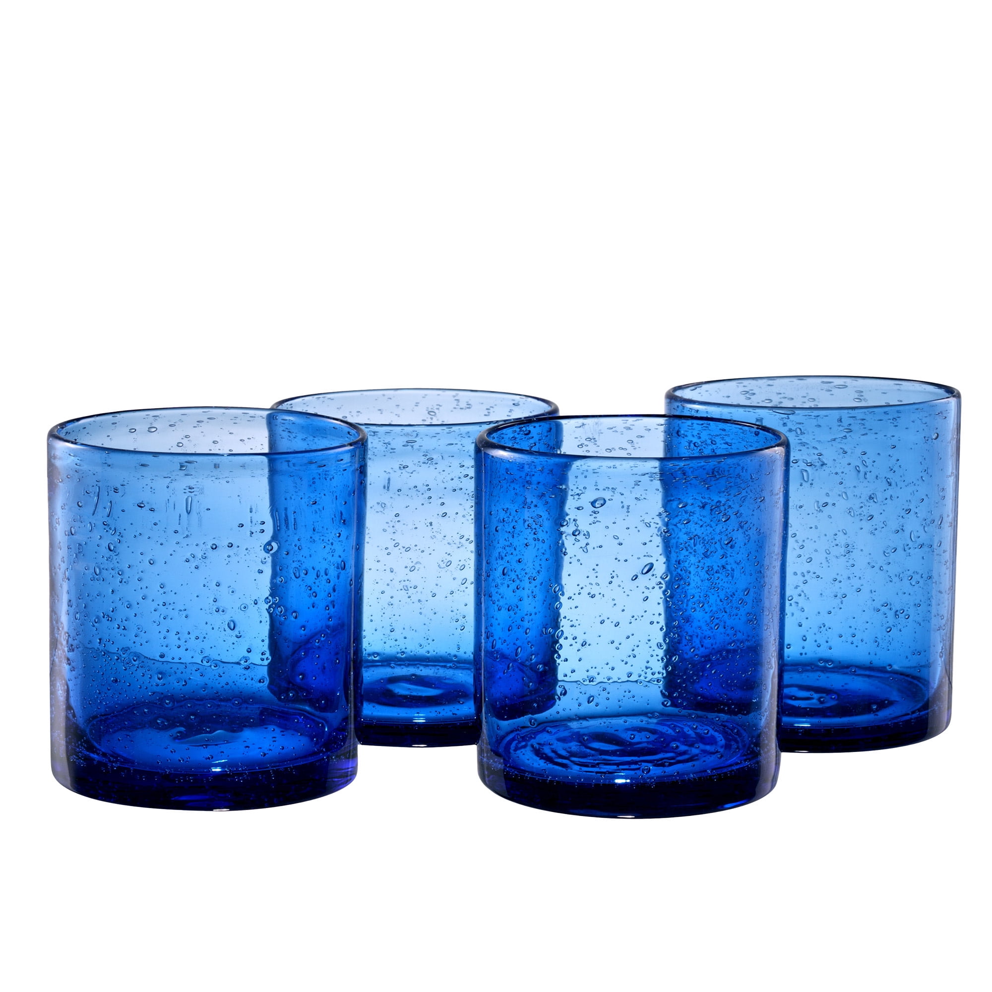 ARTLAND 14oz Double Old Fashion Glass, Set of 4 | Iris Seeded Design ...