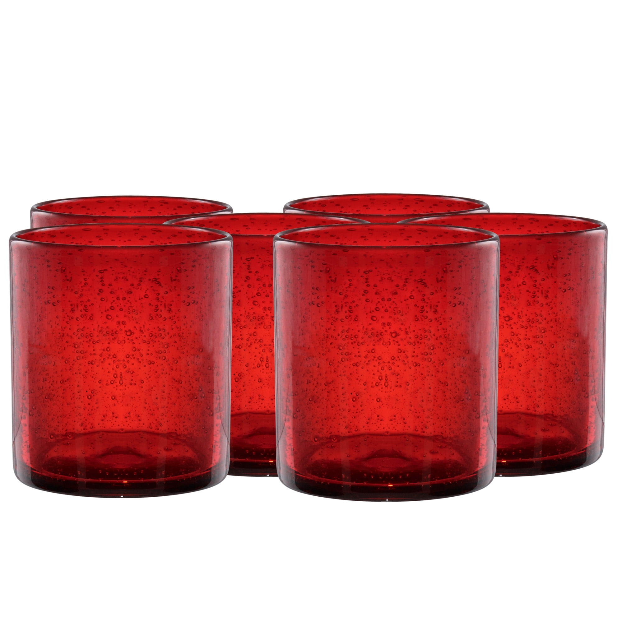 ARTLAND 14oz Double Old Fashion Glass, Set of 6, Iris Seeded Design ...