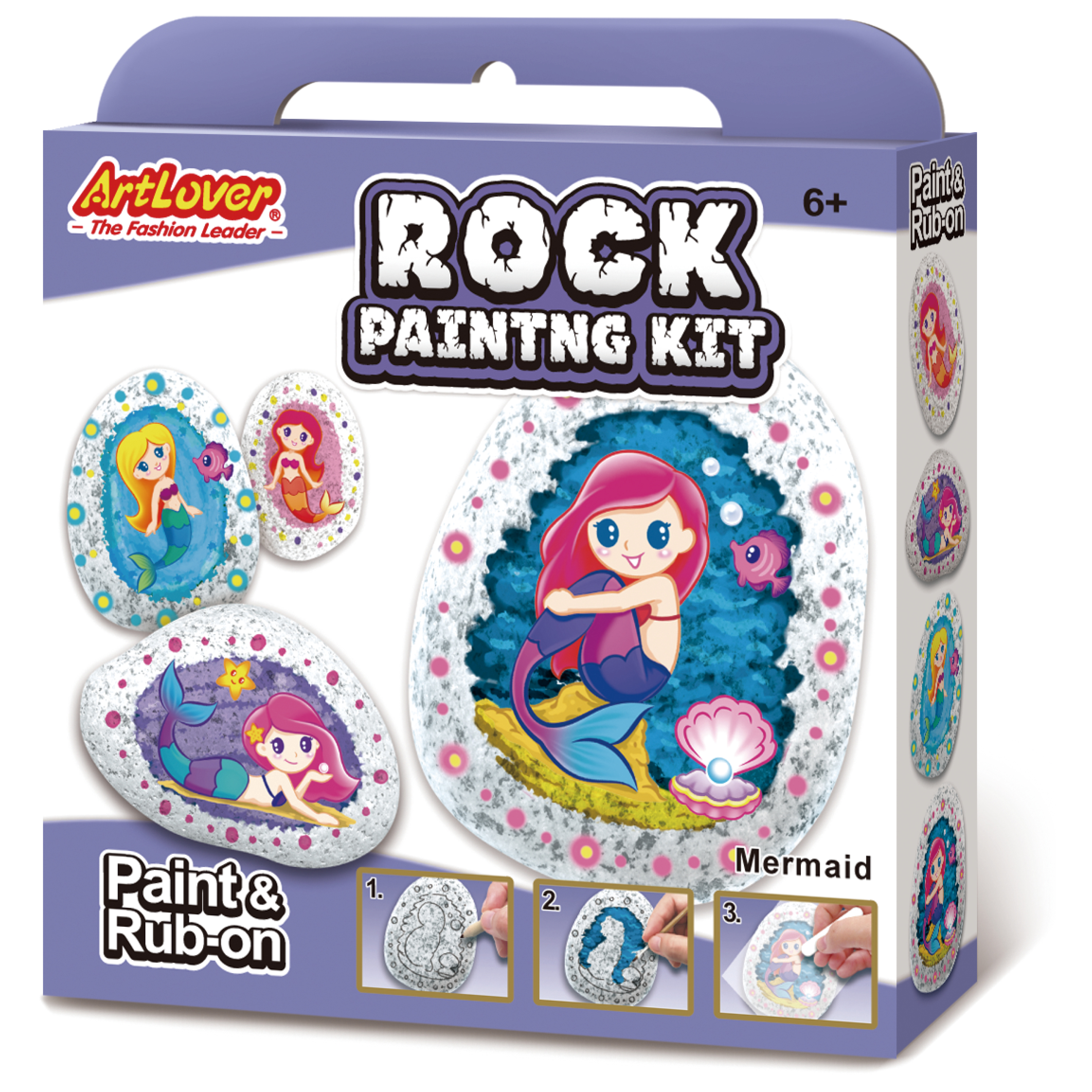 Artlover- Rock Painting Craft Kit - Mermaid A - Walmart.com