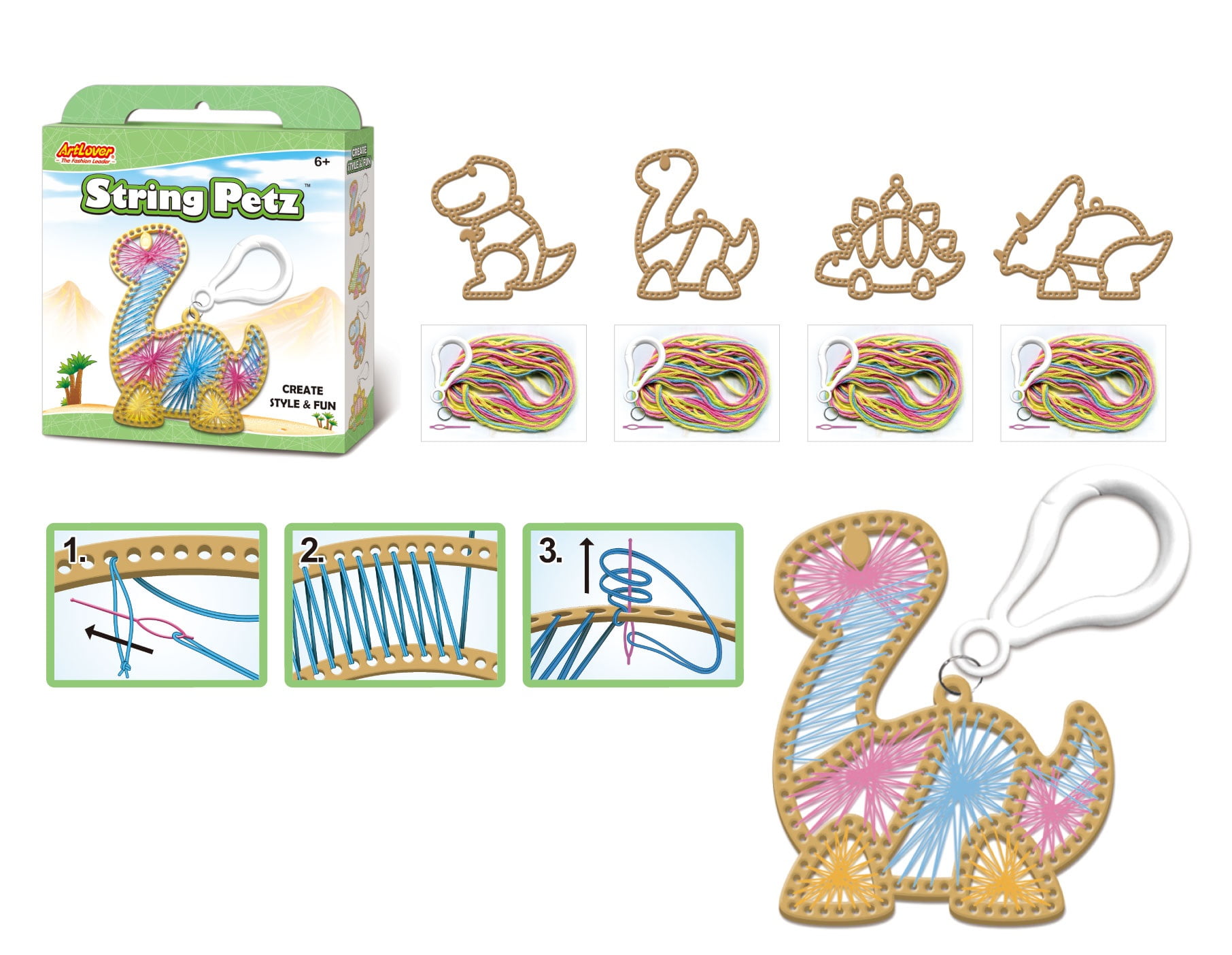 ARTLOVER String Petz - Dinosaur - Walmart.com