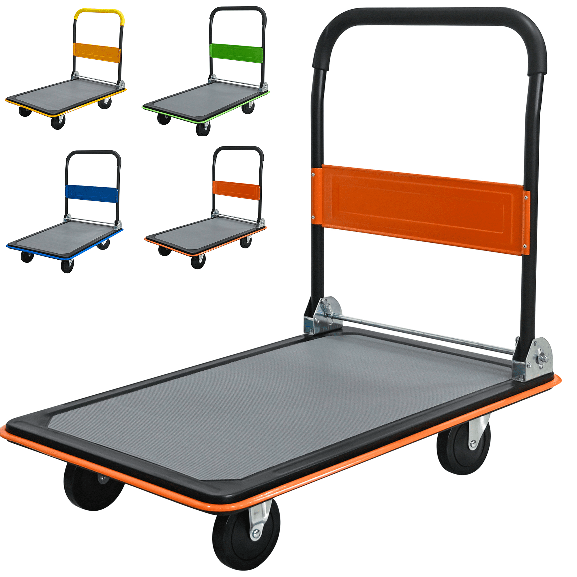 ARTMAN Flatbed Cart, 330lb/660lbs Heavy Duty Capacity Platform Hand ...