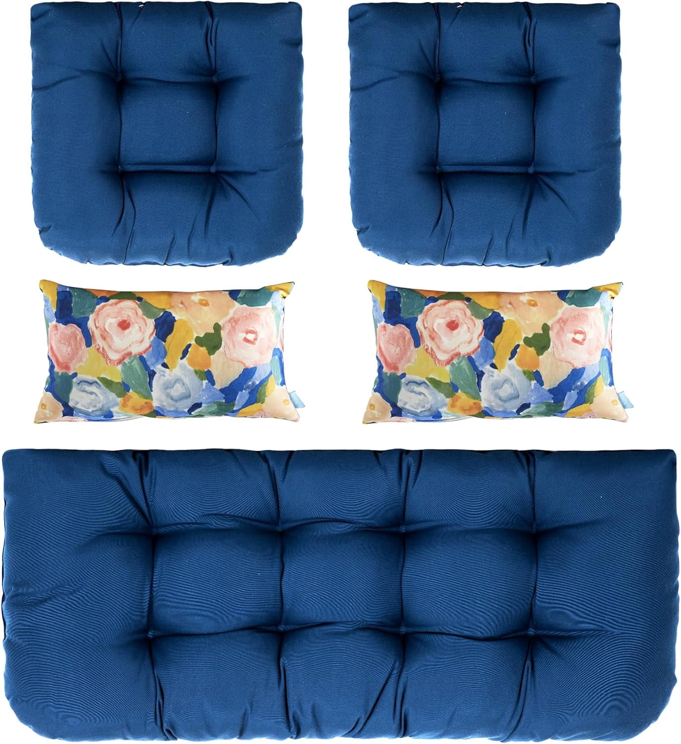 ARTPLAN Outdoor Cushions Loveseat All Weather Chair Cushions Bench ...