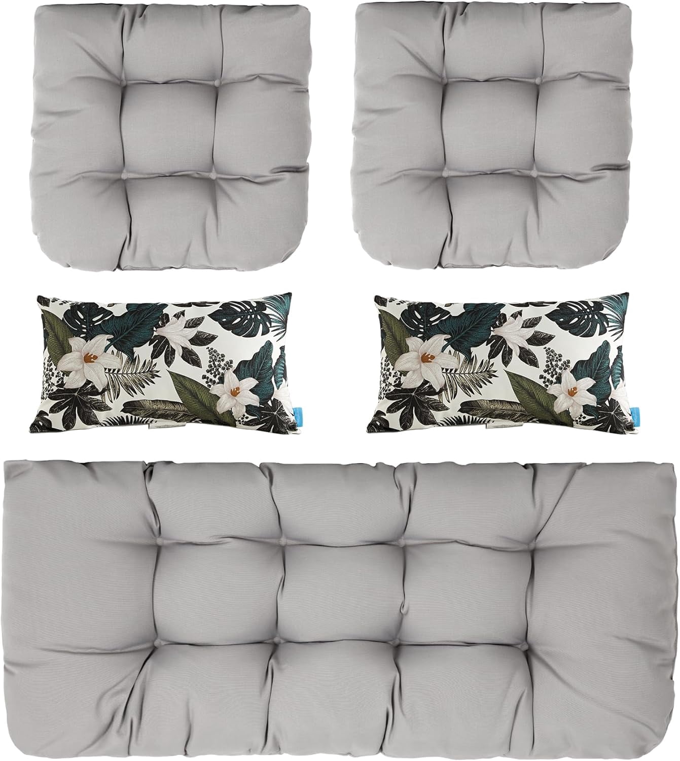 ARTPLAN Outdoor Cushions Loveseat All Weather Chair Cushions Bench ...