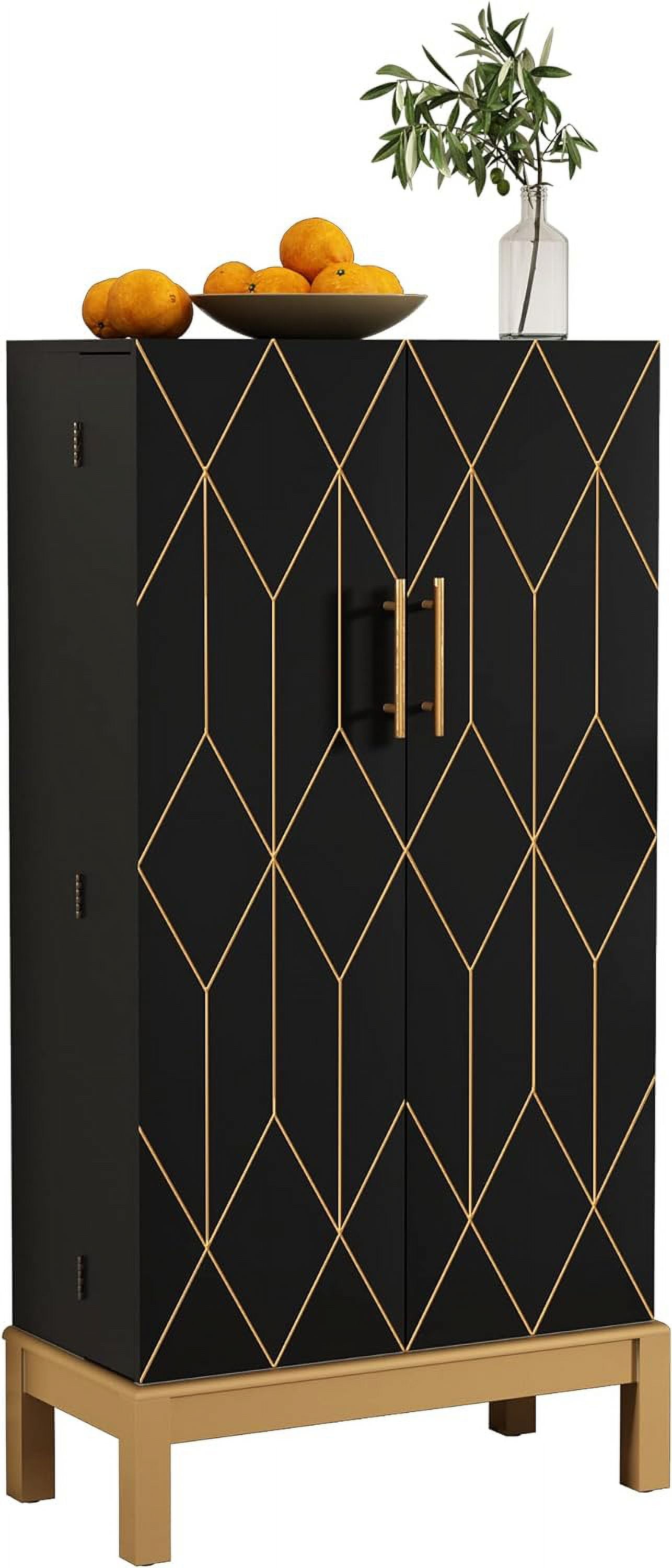 ARTPOWER 45'' Kitchen Pantry Cabinet, 4 - Layer Storage Cupboard with Adjustable Shelves for ...