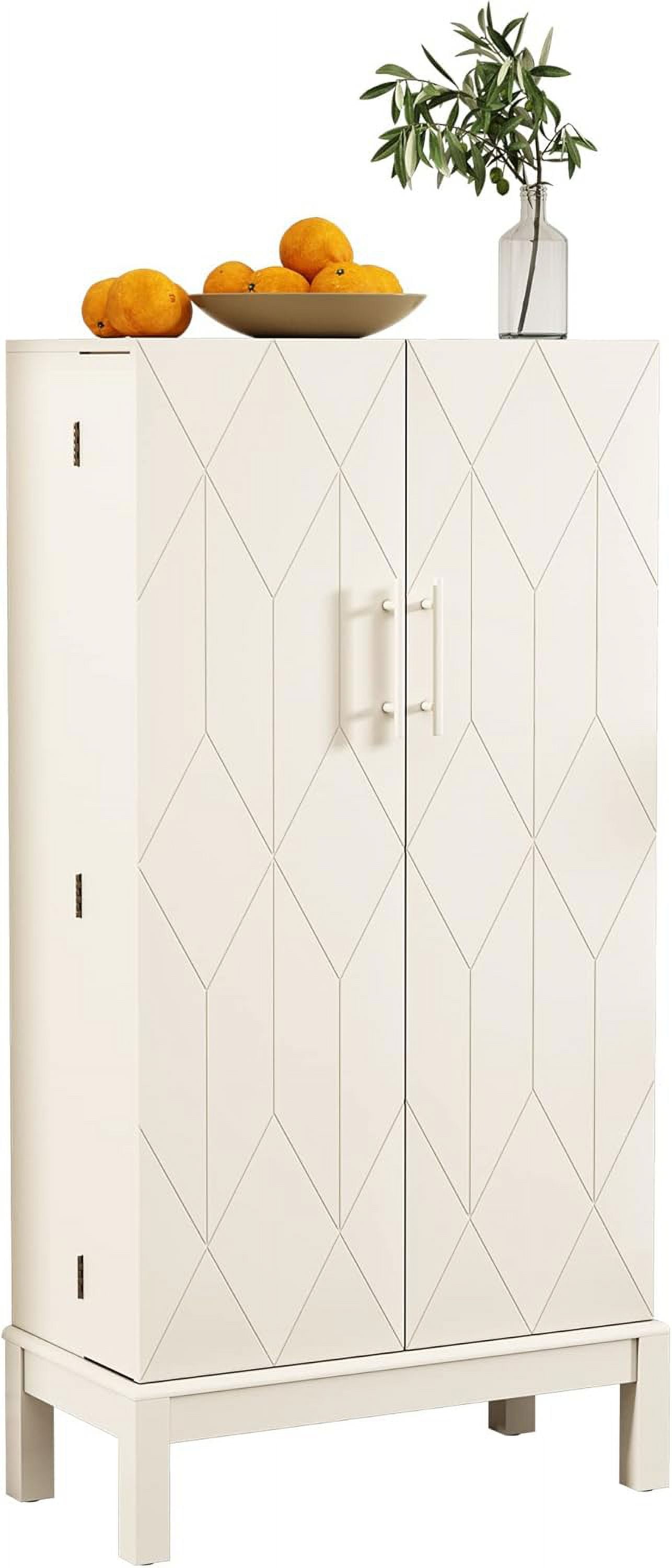 ARTPOWER 45'' Kitchen Pantry Cabinet with Doors and Adjustable Shelves ...
