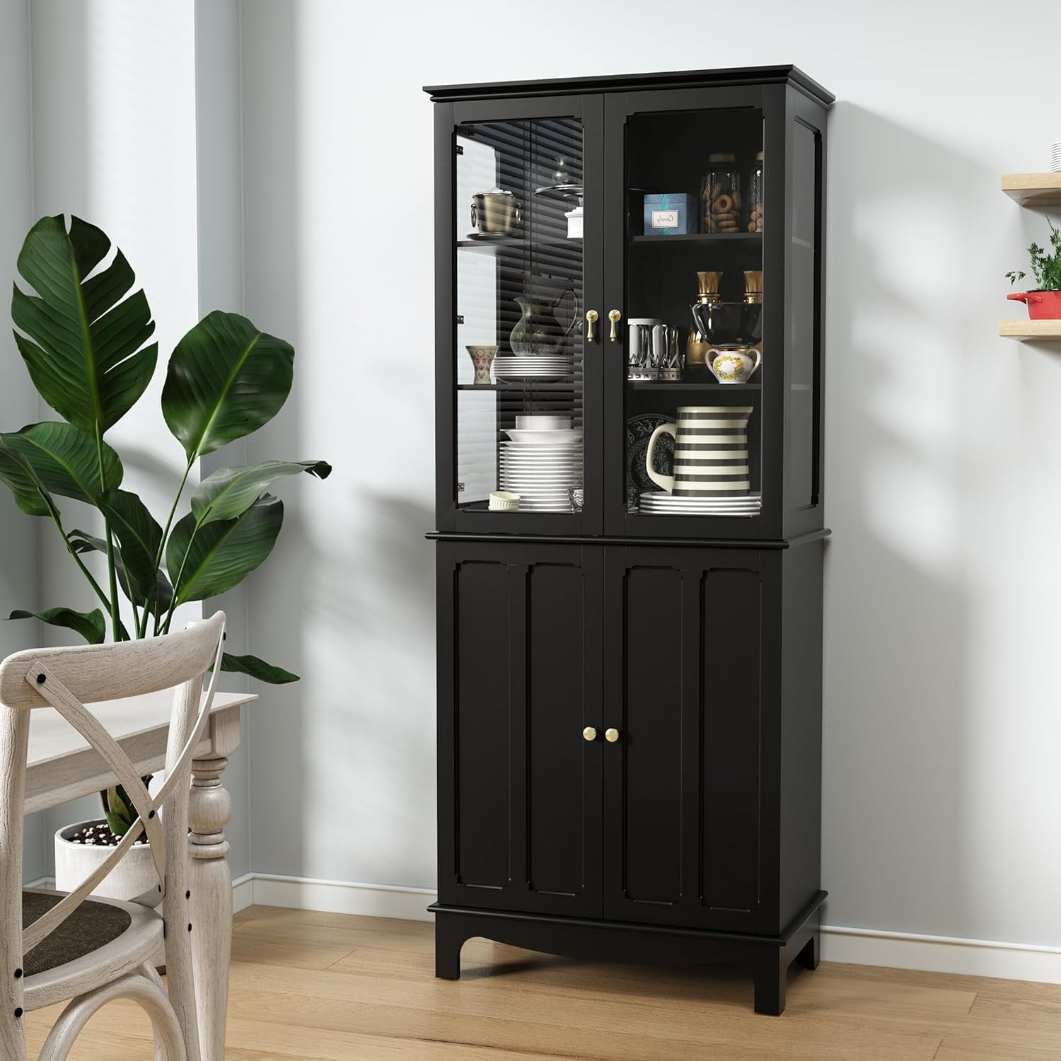 ARTPOWER 72" Freestanding Kitchen Pantry Storage Sideboard, Classical ...