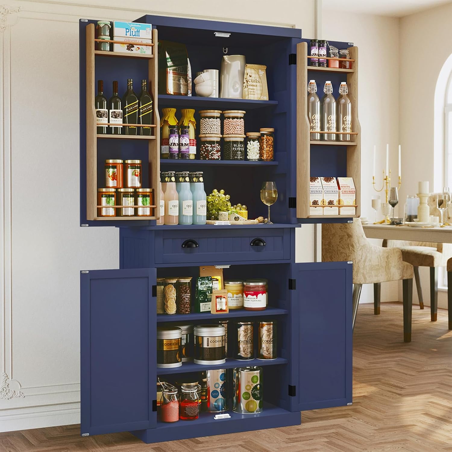 ARTPOWER 72" Pantry Storage Cabinet with Drawer, Freestanding Tall ...