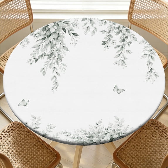 ARTSLION Elastic Tablecloth For Round Tables, Waterproof Tablecover For ...