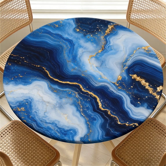 ARTSLION Elastic Tablecloth For Round Tables, Waterproof Tablecover For ...