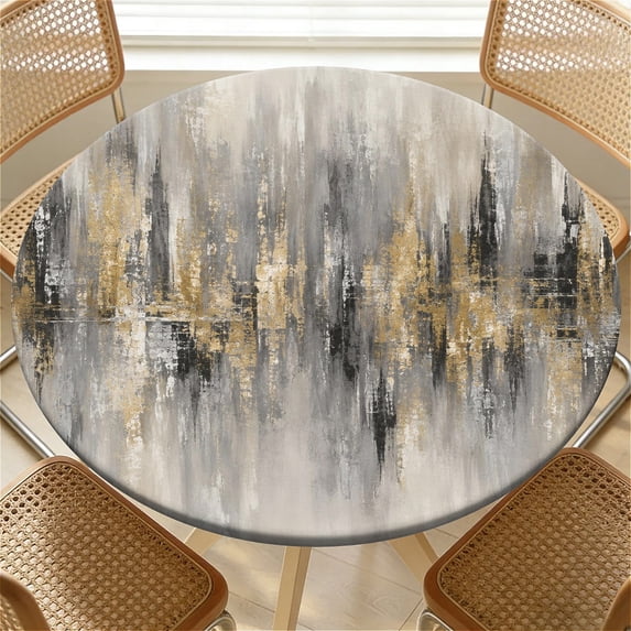 ARTSLION Elastic Tablecloth For Round Tables, Waterproof Tablecover For ...