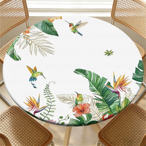 ARTSLION Elastic Tablecloth For Round Tables, Waterproof Tablecover For ...
