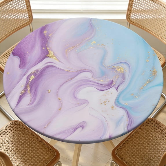 ARTSLION Elastic Tablecloth For Round Tables, Waterproof Tablecover For ...