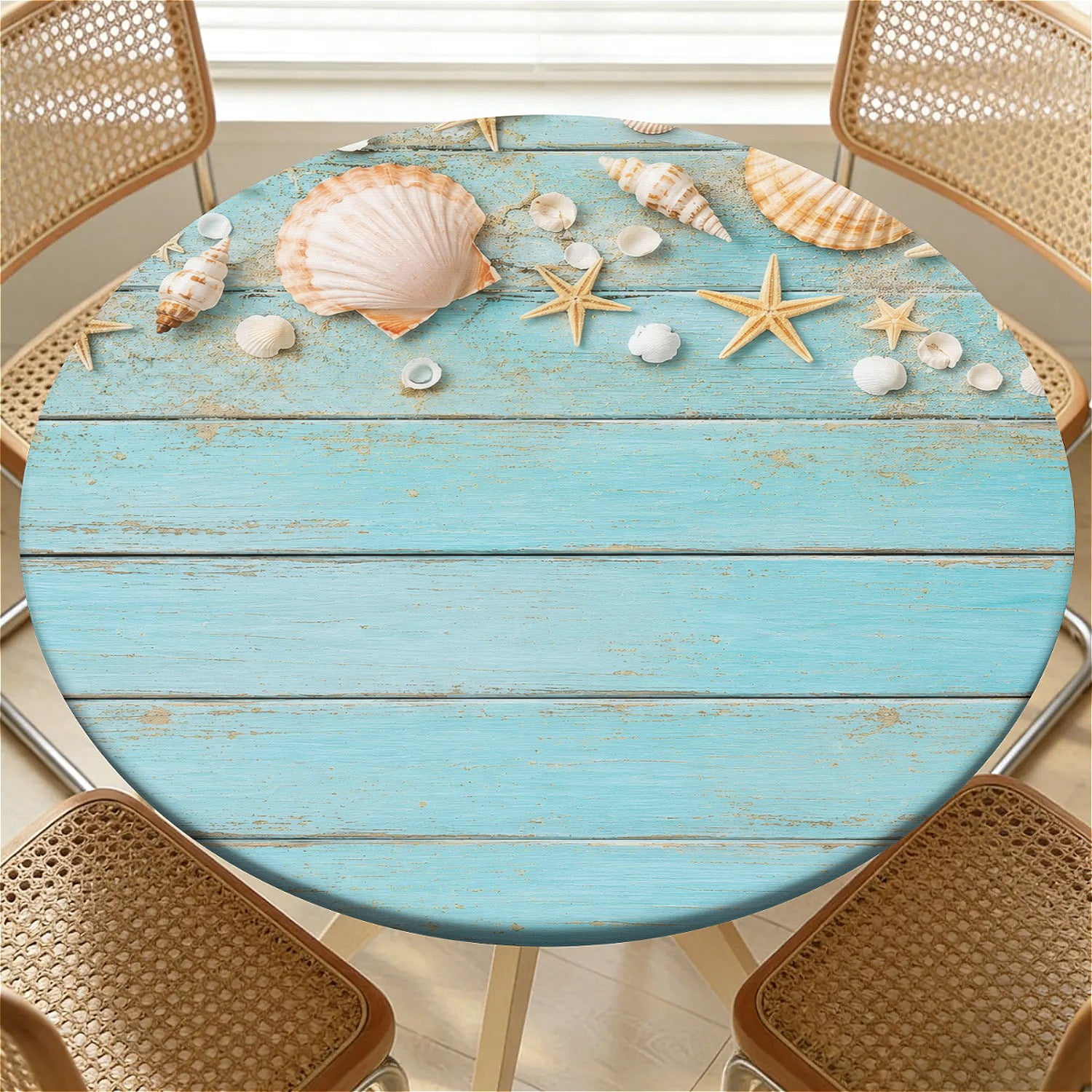 ARTSLION Elastic Tablecloth For Round Tables, Waterproof Tablecover For ...
