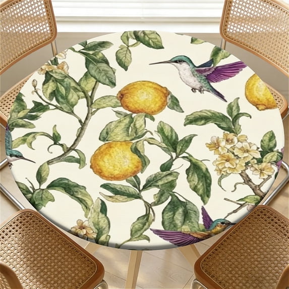 ARTSLION Elastic Tablecloth For Round Tables, Waterproof Tablecover For ...