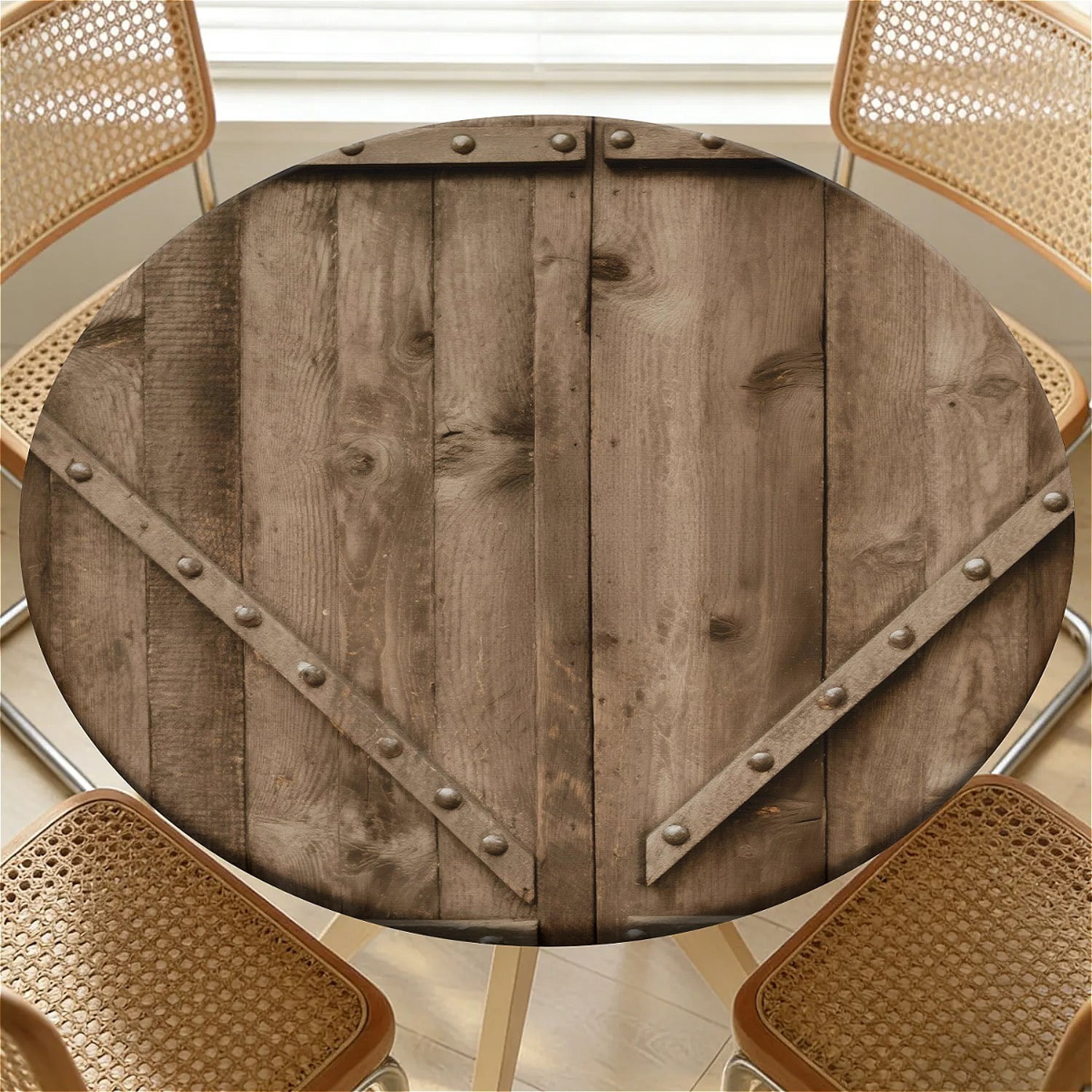 ARTSLION Elastic Tablecloth For Round Tables, Waterproof Tablecover For ...