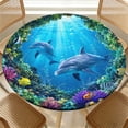 ARTSLION Elastic Tablecloth For Round Tables, Waterproof Tablecover For ...