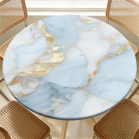 ARTSLION Elastic Tablecloth For Round Tables, Waterproof Tablecover For ...