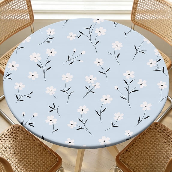ARTSLION Elastic Tablecloth For Round Tables, Waterproof Tablecover For ...