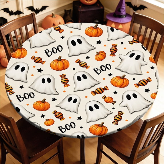 ARTSLION Elastic Tablecloth For Round Tables, Waterproof Tablecover For ...