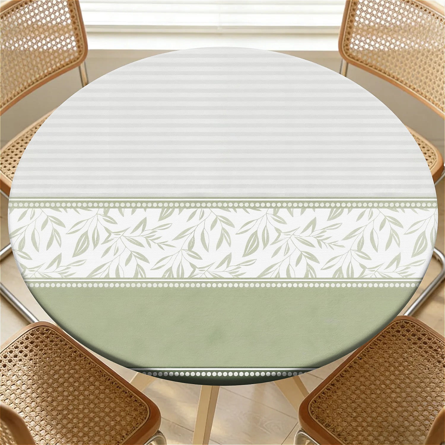 ARTSLION Elastic Tablecloth For Round Tables, Waterproof Tablecover For ...