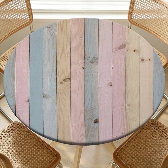 ARTSLION Elastic Tablecloth For Round Tables, Waterproof Tablecover For ...