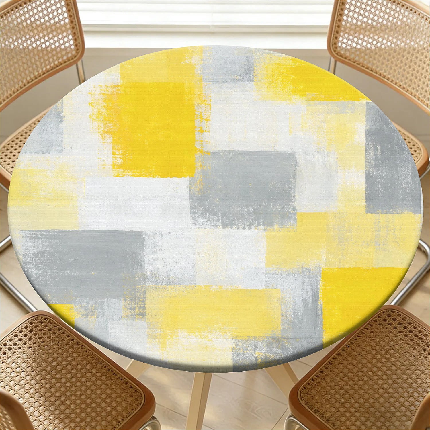 ARTSLION Elastic Tablecloth For Round Tables, Waterproof Tablecover For ...