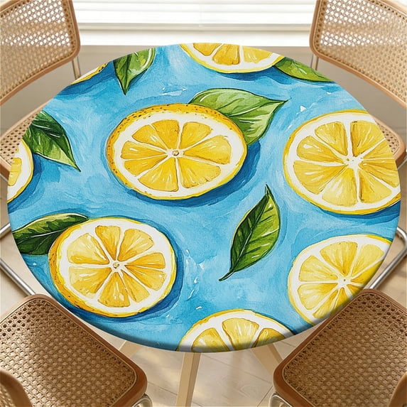ARTSLION Elastic Tablecloth For Round Tables, Waterproof Tablecover For ...