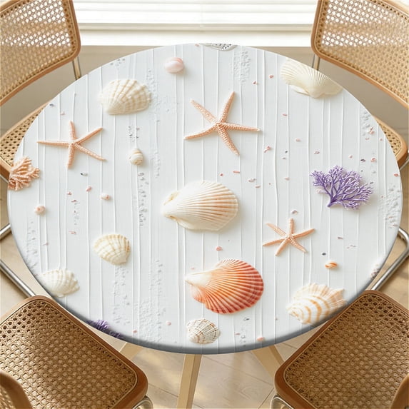 ARTSLION Elastic Tablecloth For Round Tables, Waterproof Tablecover For ...