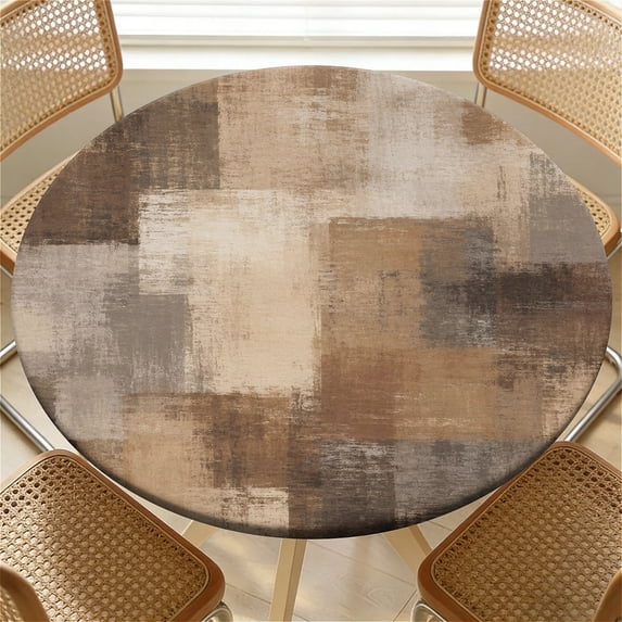 ARTSLION Elastic Tablecloth For Round Tables, Waterproof Tablecover For ...