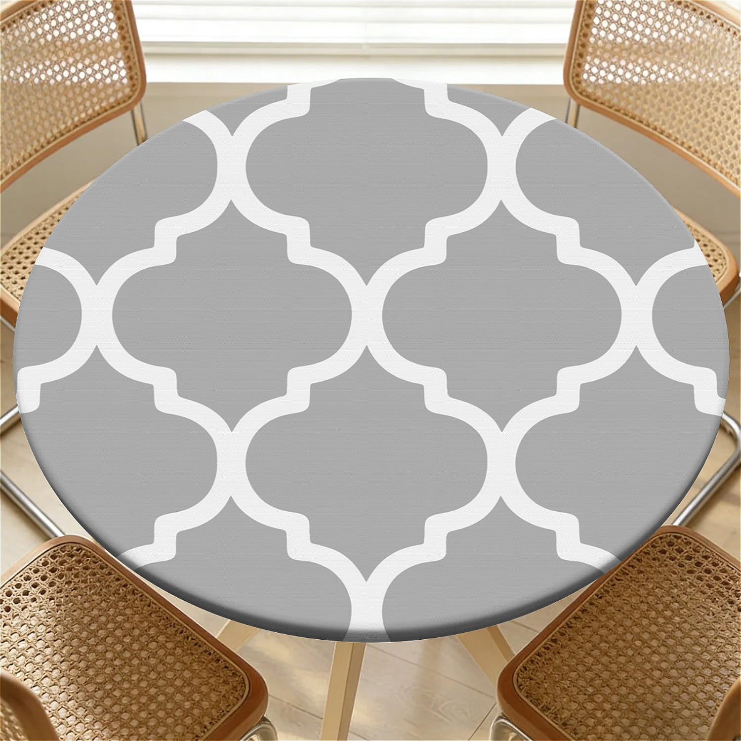 ARTSLION Elastic Tablecloth For Round Tables, Waterproof Tablecover For ...