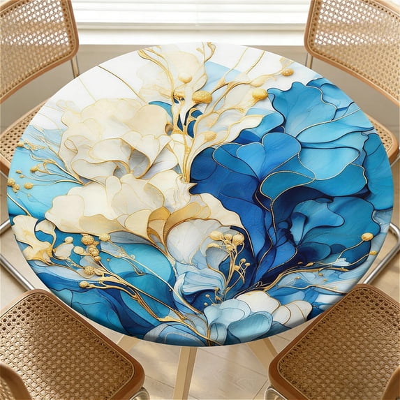ARTSLION Elastic Tablecloth For Round Tables, Waterproof Tablecover For ...