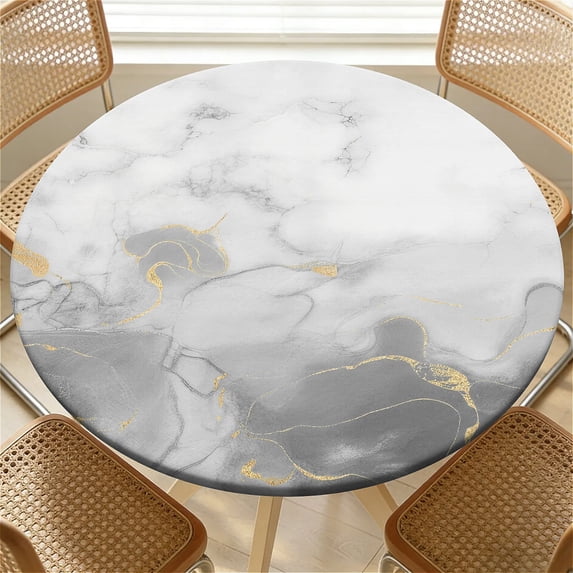 ARTSLION Elastic Tablecloth For Round Tables, Waterproof Tablecover For ...