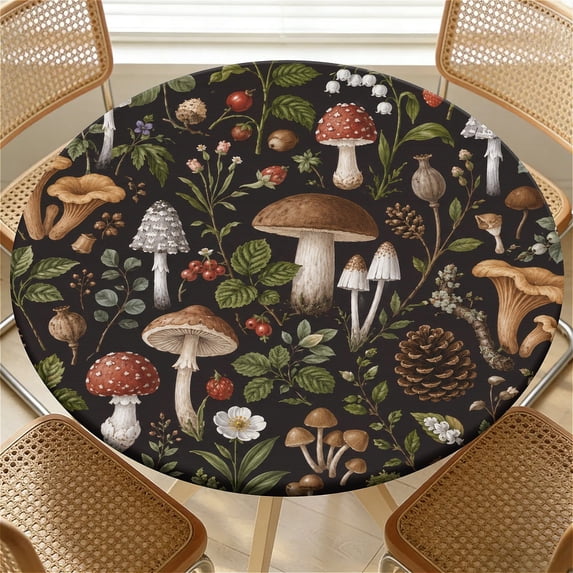 ARTSLION Elastic Tablecloth For Round Tables, Waterproof Tablecover For ...