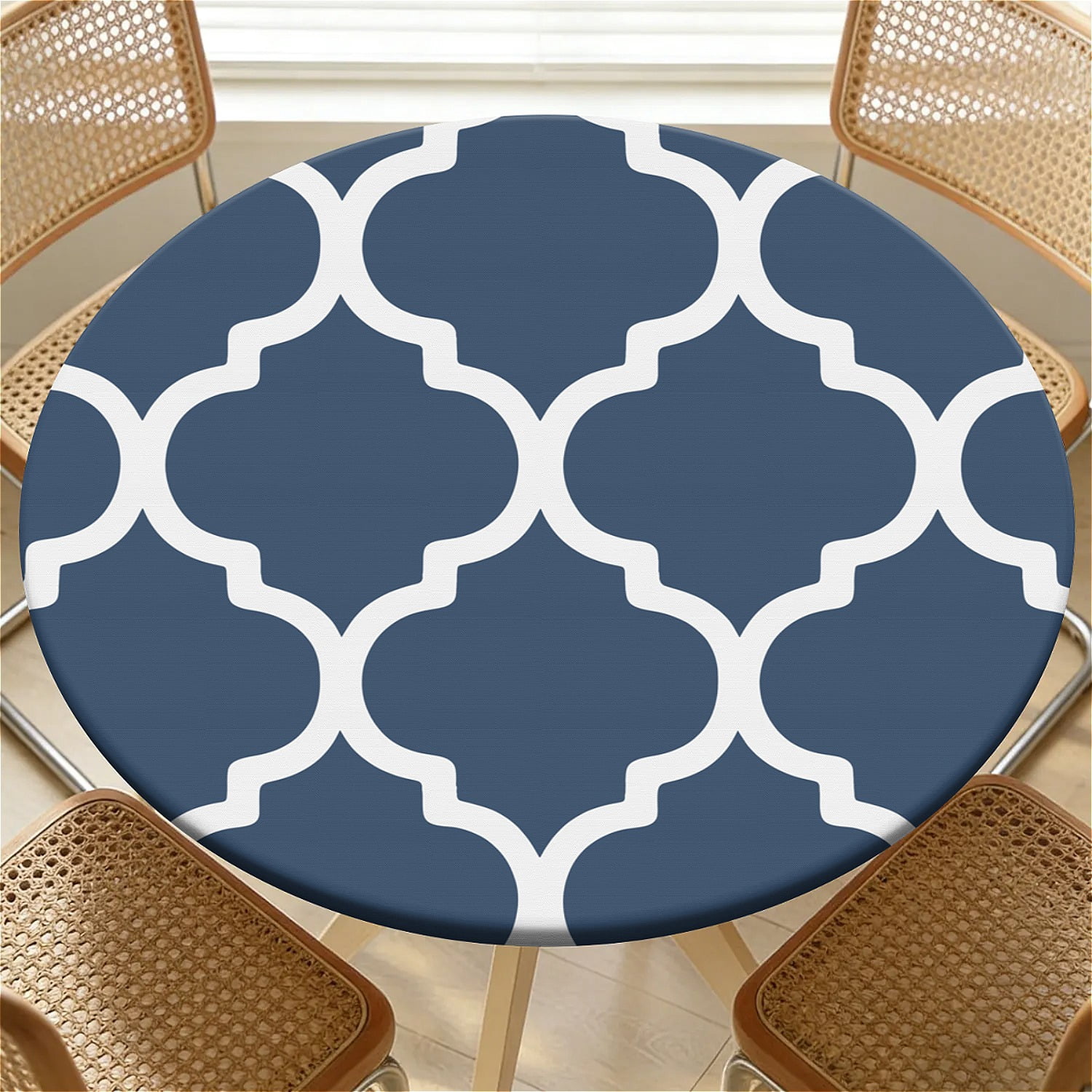 ARTSLION Elastic Tablecloth For Round Tables, Waterproof Tablecover For ...