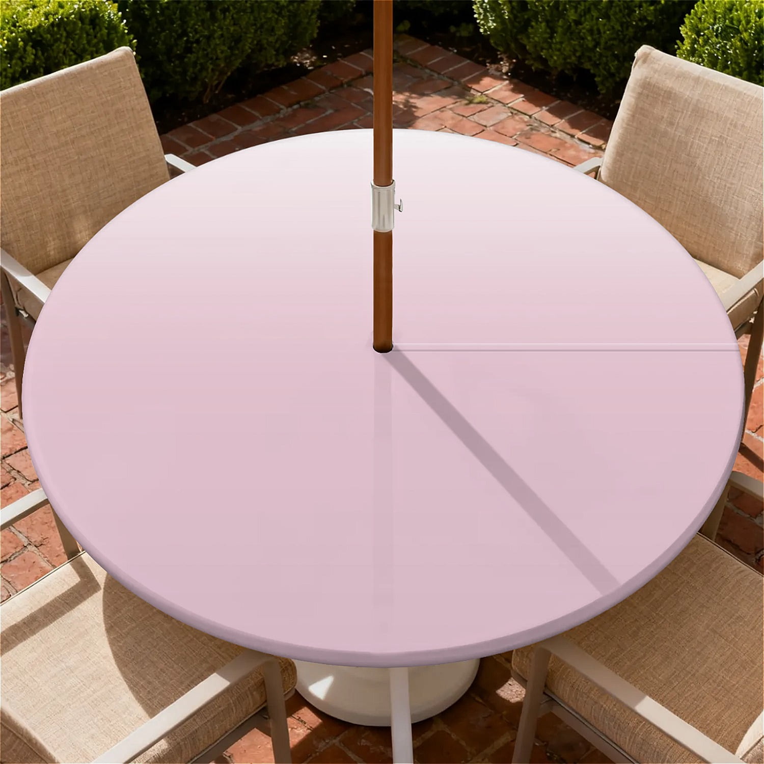 ARTSLION Round Outdoor Tablecloth For Up To 36in With Umbrella Hole ...