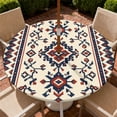 ARTSLION Round Outdoor Tablecloth For Up To 44in With Umbrella Hole ...