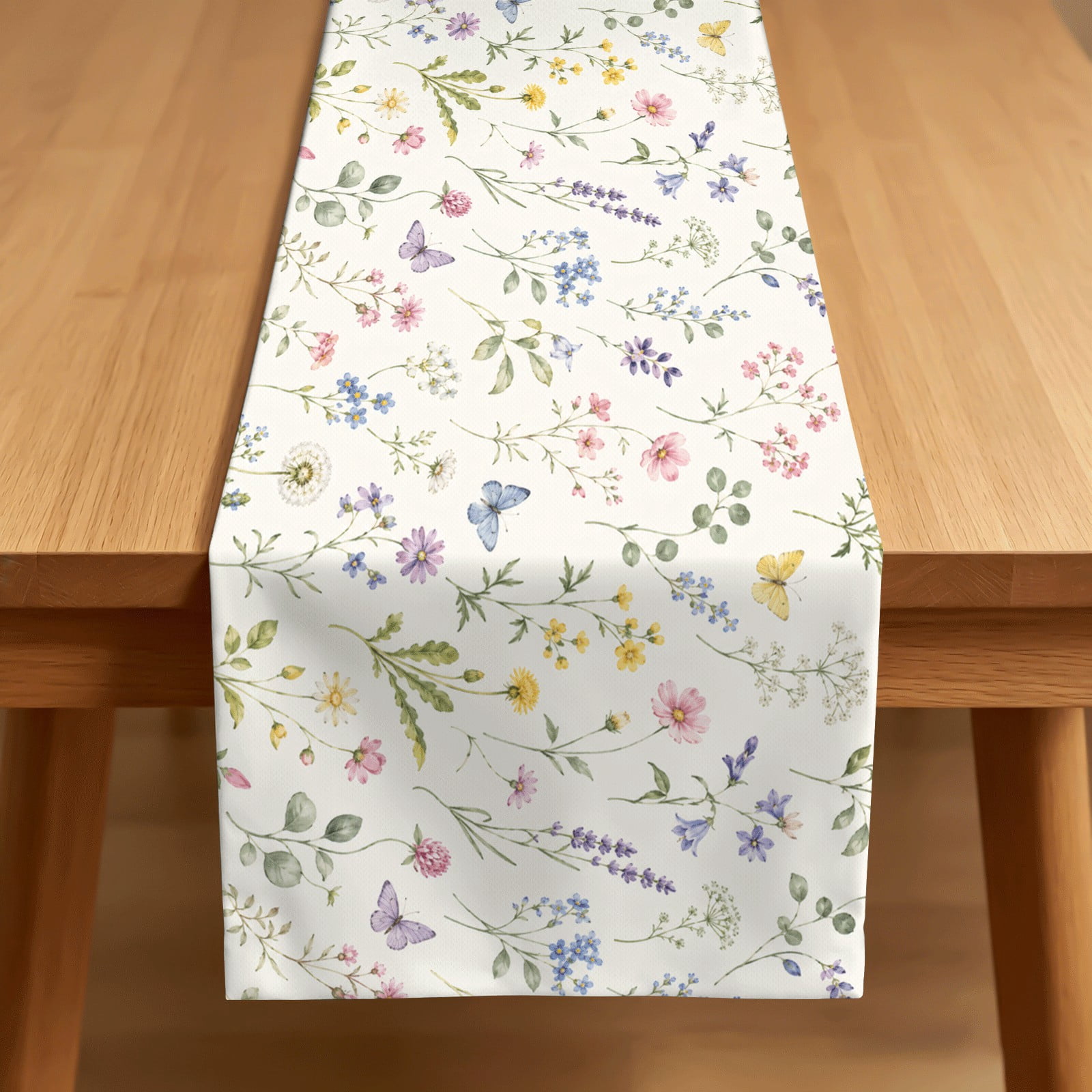 ARTSLION Waterproof Table Runner 13x108 Inch Polyester Wipe Clean Patio ...