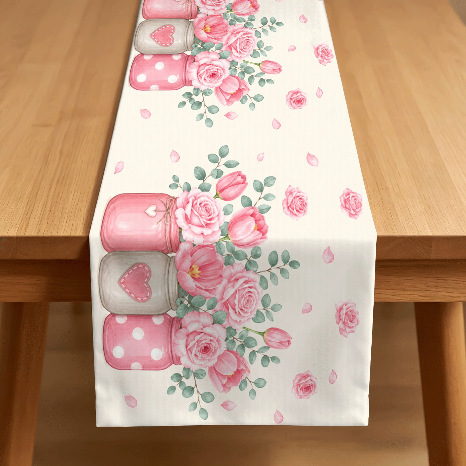 ARTSLION Waterproof Table Runner 13x36 Inch Polyester Wipe Clean Patio ...