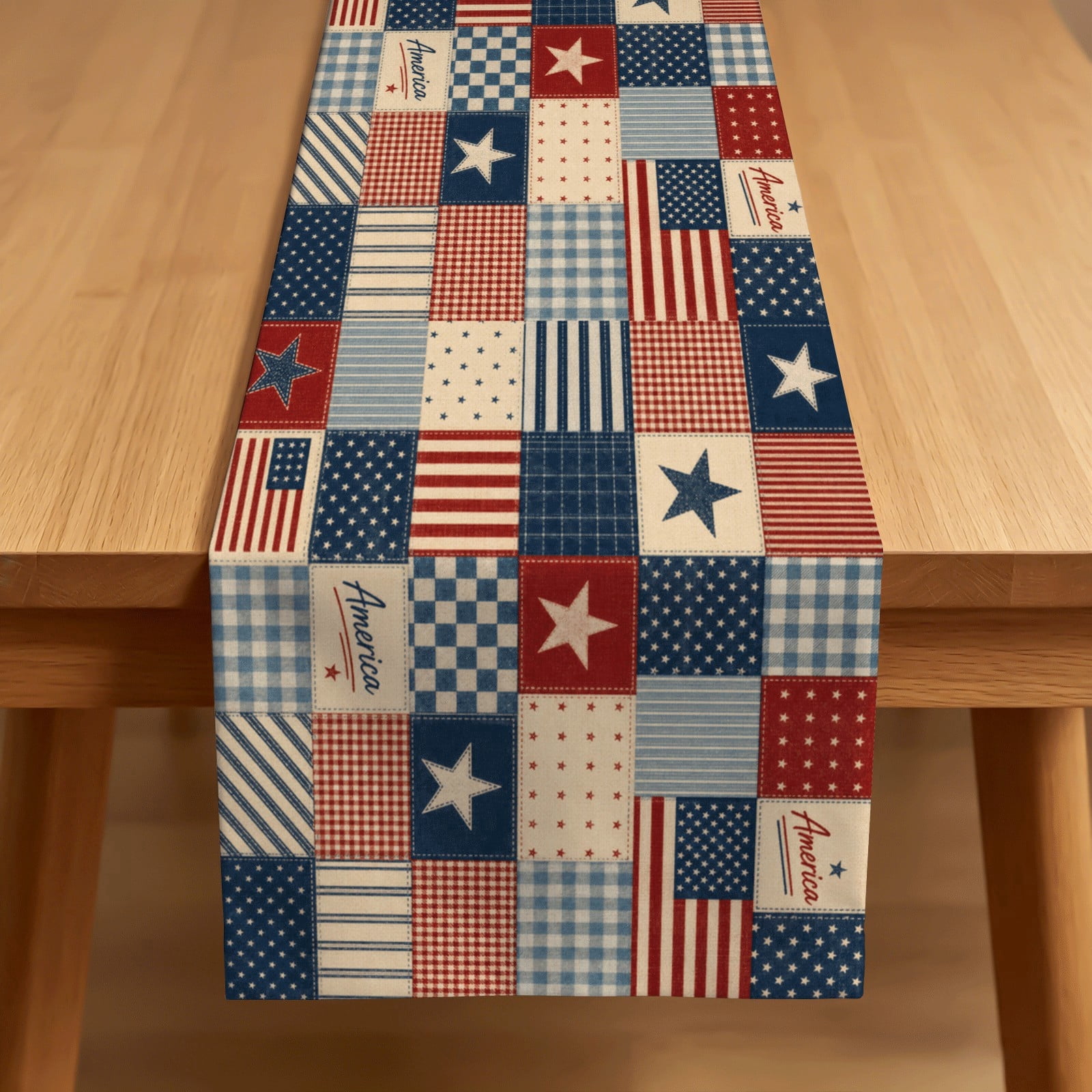 ARTSLION Waterproof Table Runner 13x36 Inch Polyester Wipe Clean Patio ...