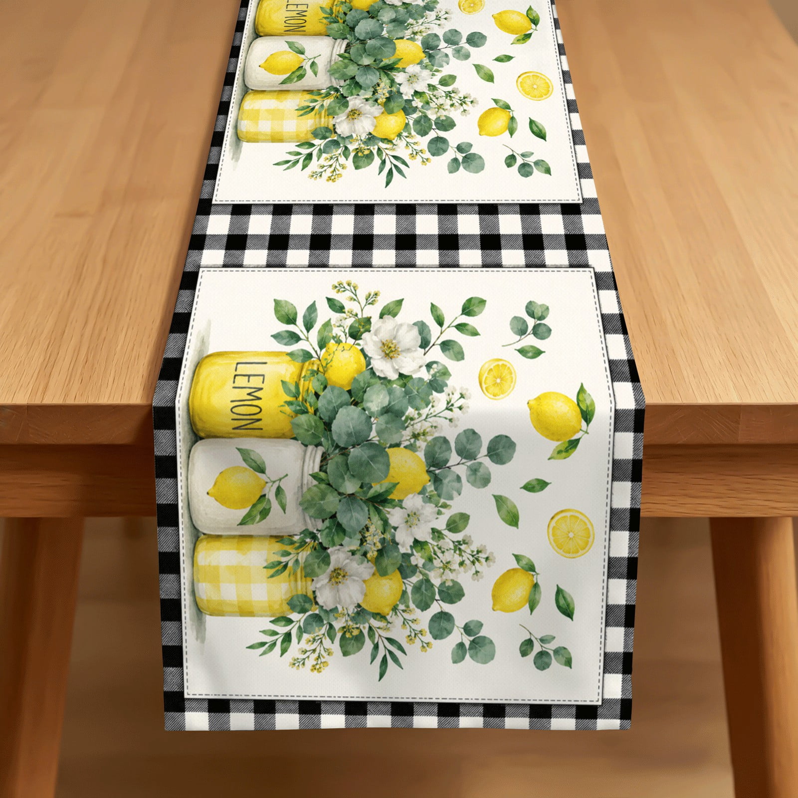 ARTSLION Waterproof Table Runner 13x192 Inch Polyester Wipe Clean Patio ...