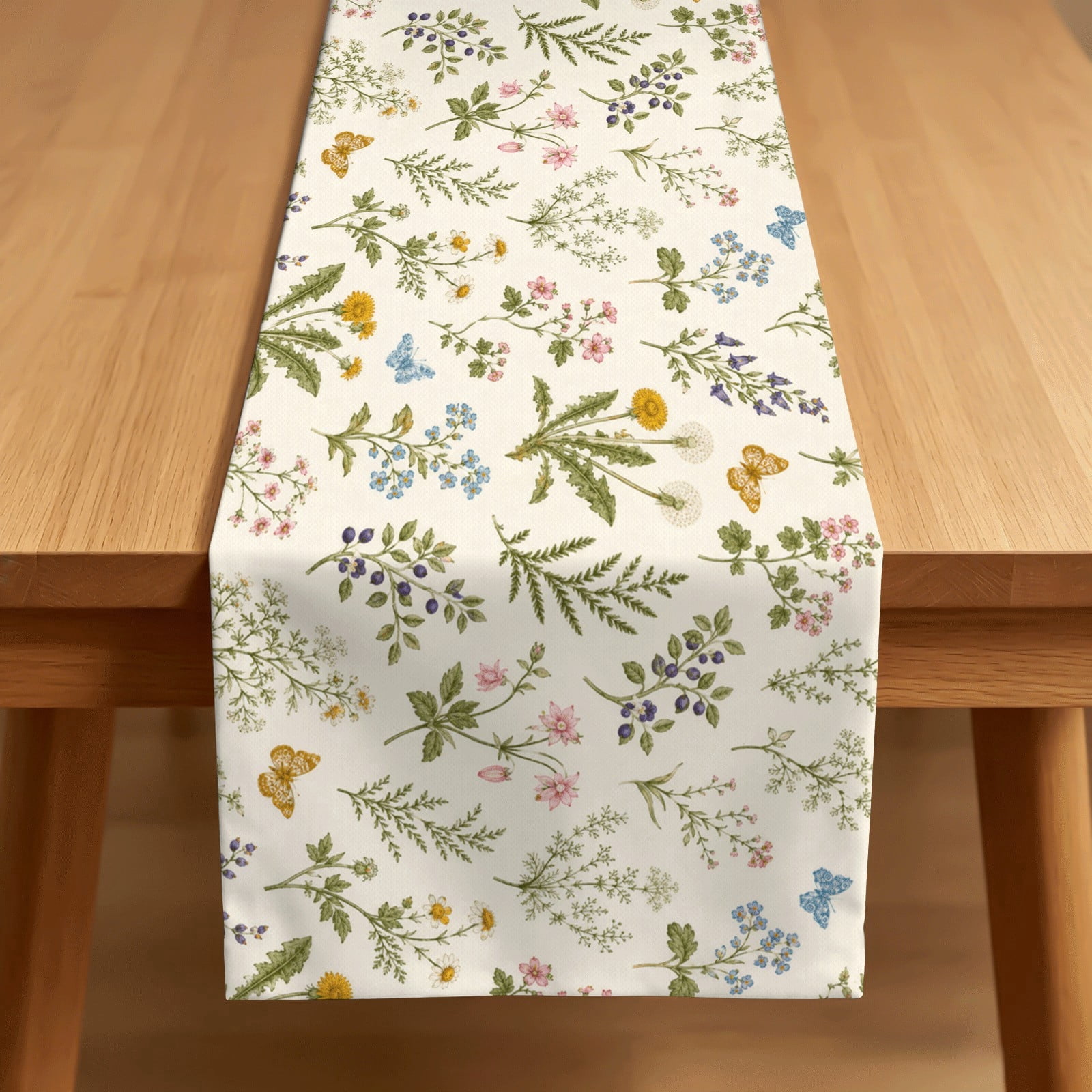 ARTSLION Waterproof Table Runner 13x72 Inch Polyester Wipe Clean Patio ...