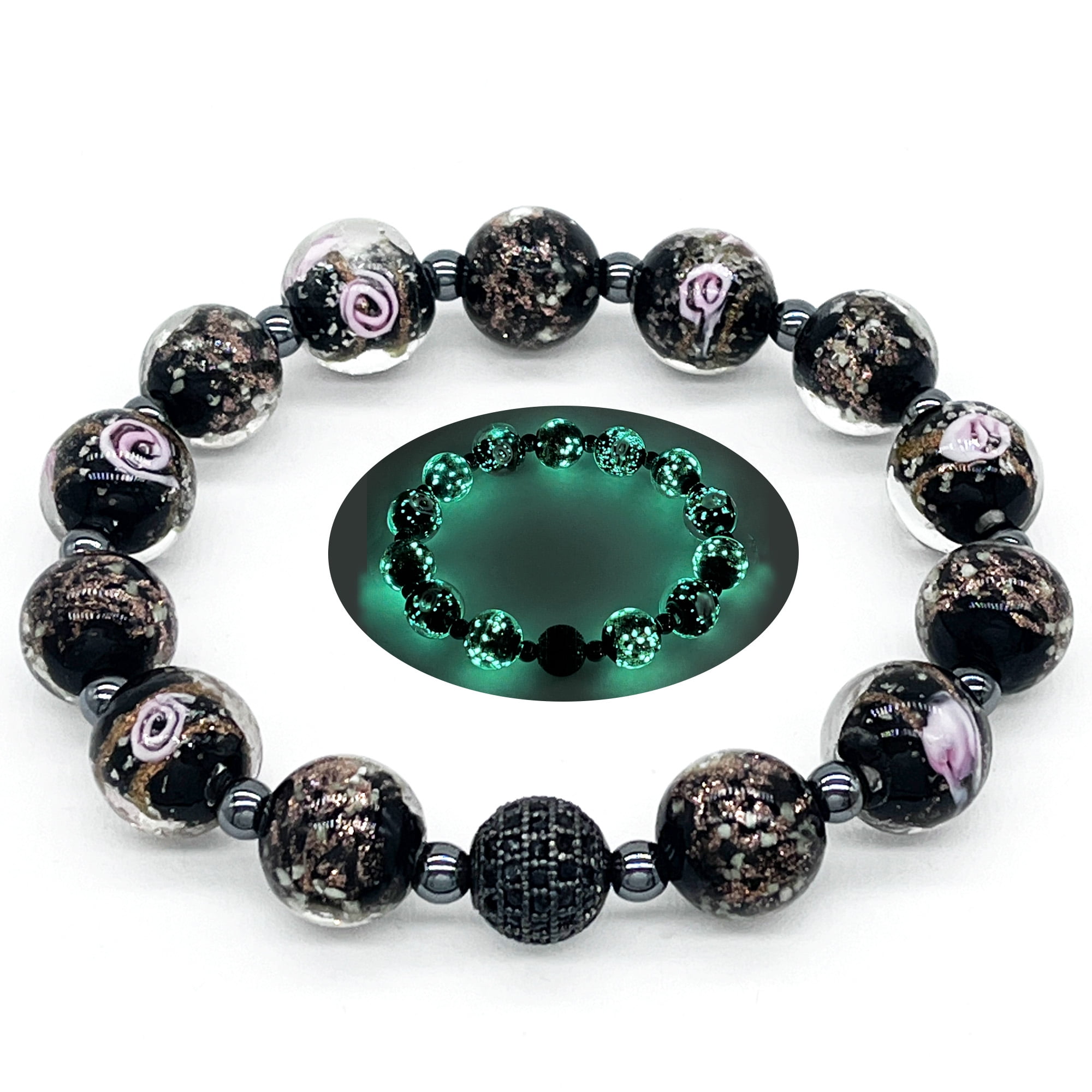 ARTSY Crafts Glow in The Dark Firefly Beaded Bracelets for Women, Ocean ...