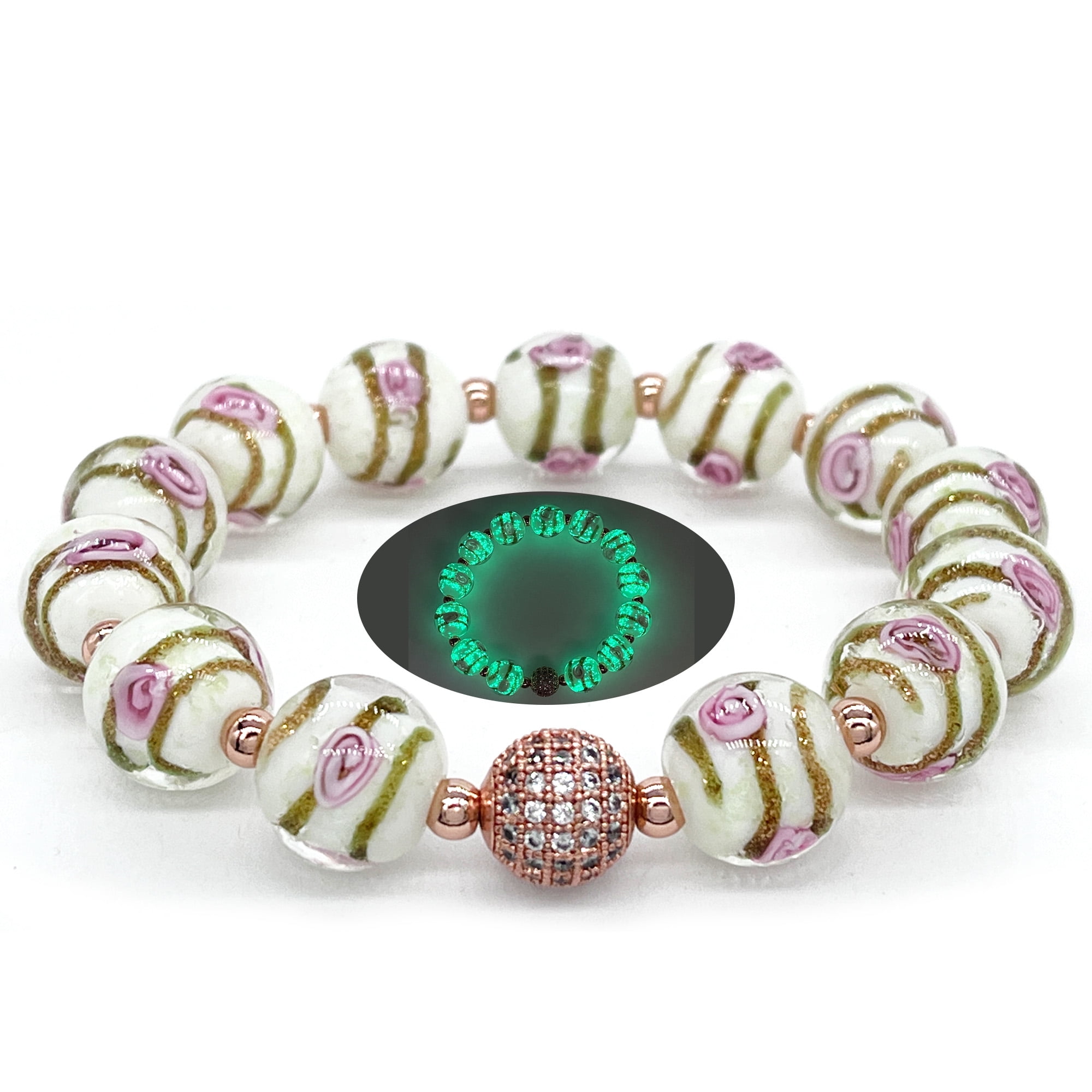 ARTSY Crafts Glow in The Dark Firefly Beaded Bracelets for Women, Ocean ...