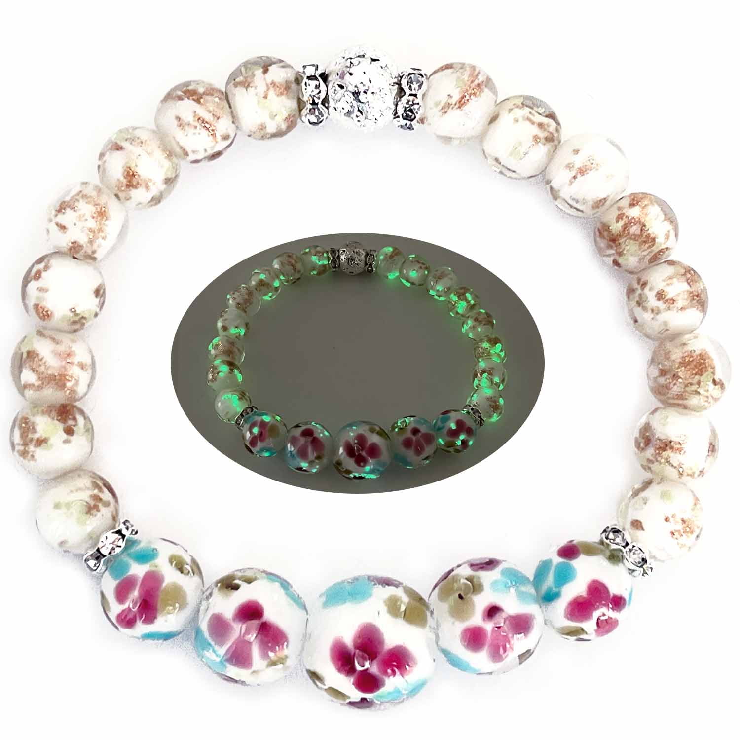ARTSY Crafts Lily Flower Glow in the Dark Firefly Bead Bracelets ...