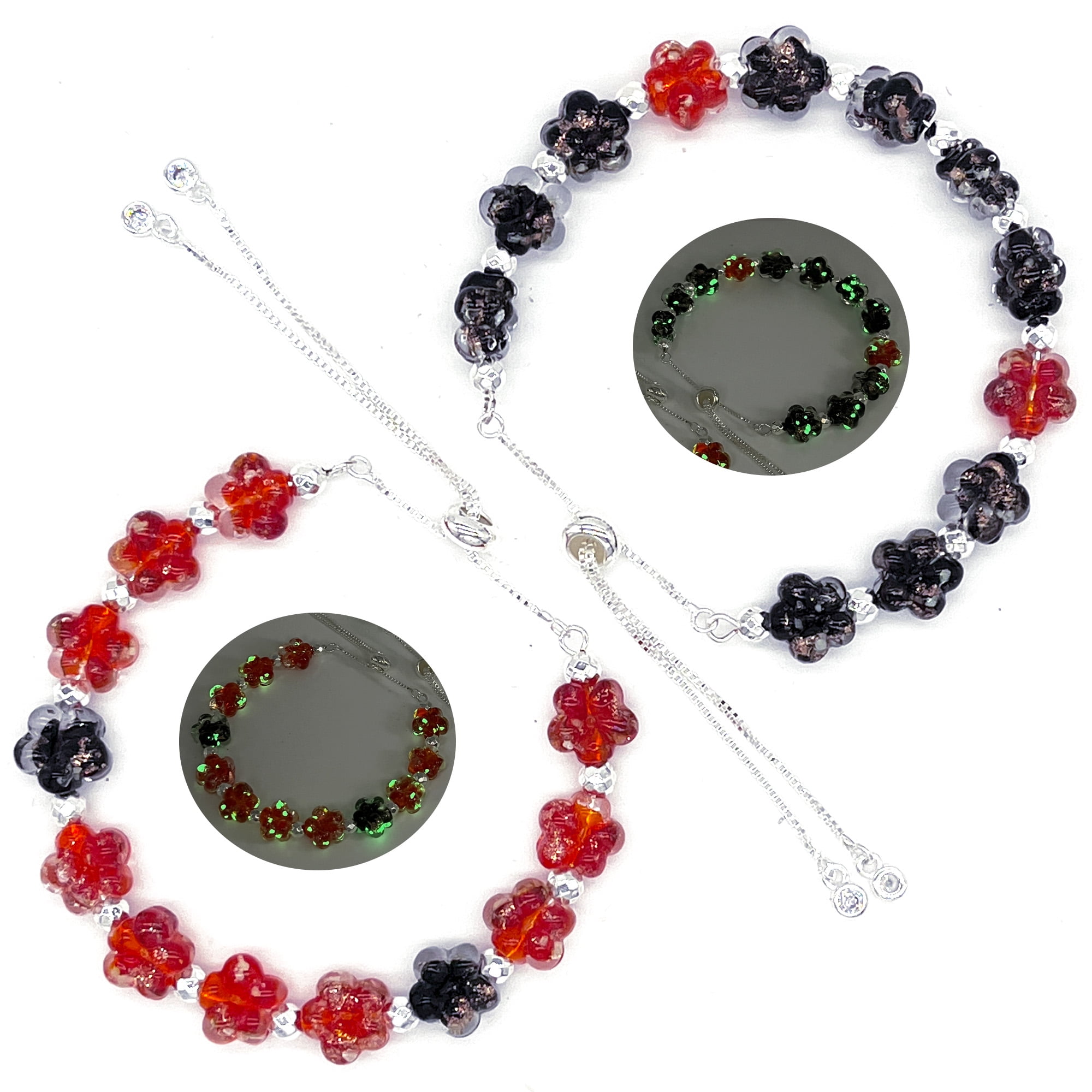 ARTSY Crafts Pack of 2 Glow in the Dark Firefly Bracelets, Handmade in ...