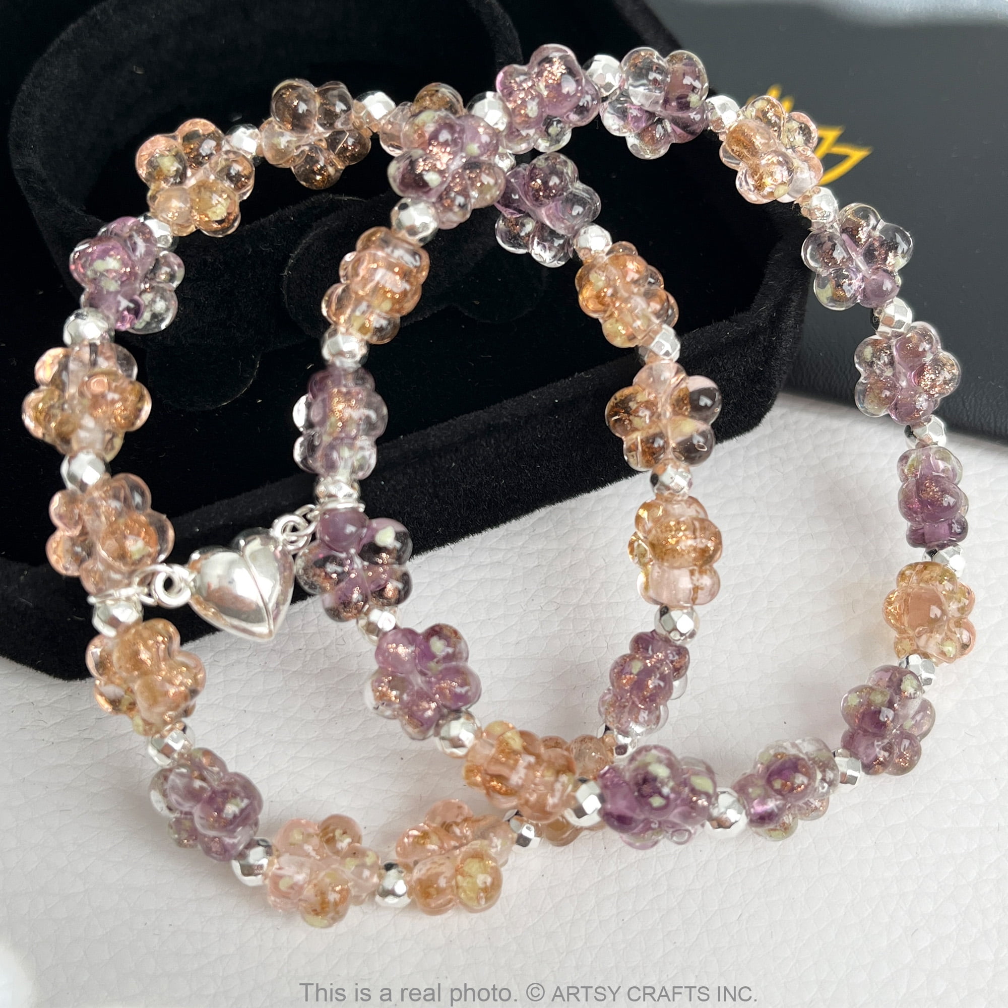 ARTSY Crafts Pack of 2 Glow in the Dark Firefly Bracelets, Handmade in ...