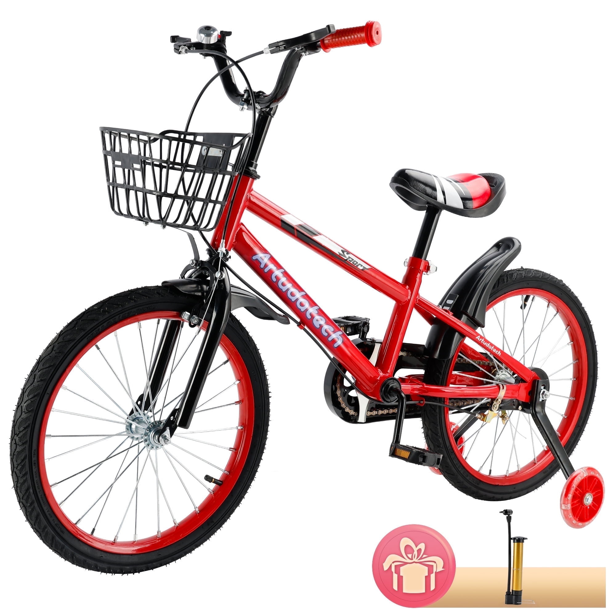 ARTUDATECH 14/16/18 Inch Kids Bike for Ages 3-10 Years Old Boys Girls ...